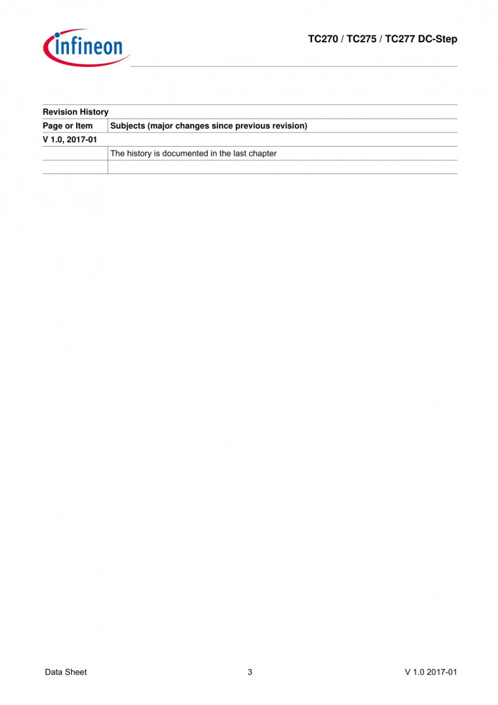 Infineon TC27x data sheet page 3