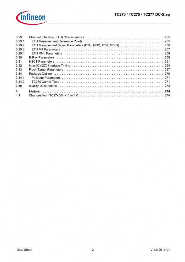 Infineon TC27x data sheet page 6