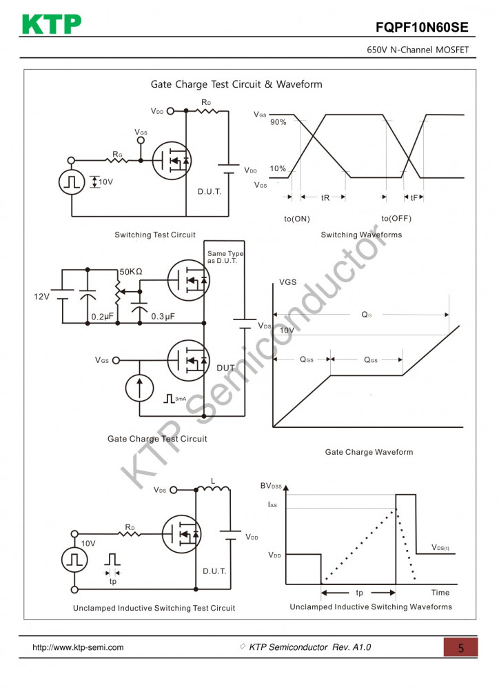 FQPF10N60SE datasheet page 5