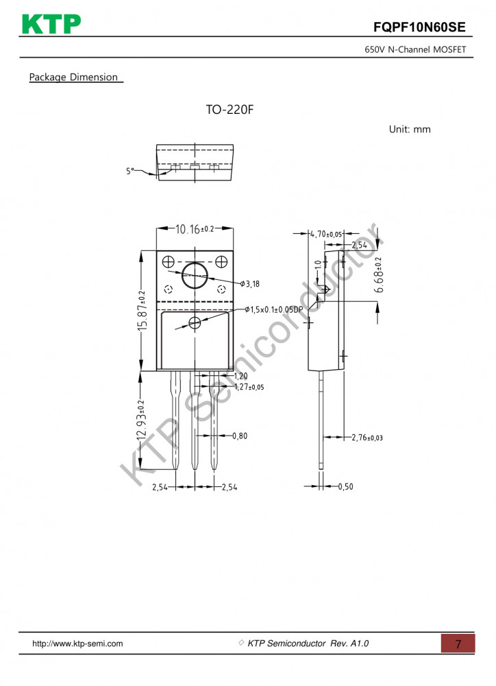FQPF10N60SE datasheet page 7