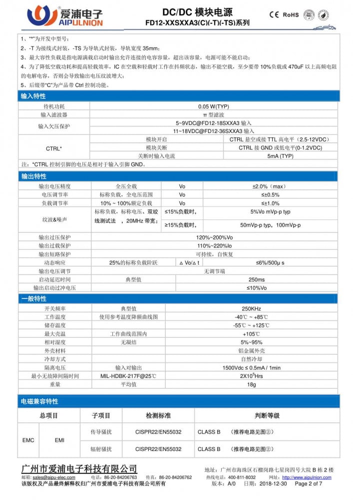 FD12-36S3V3A3 datasheet page 2