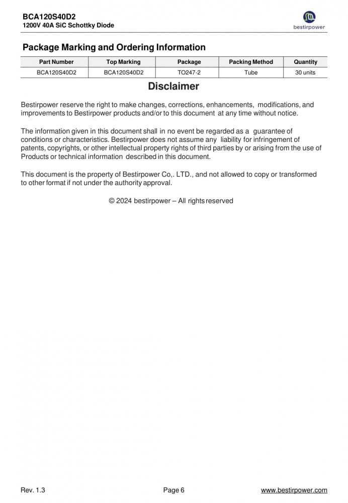 BCA120S40D2 datasheet page 6