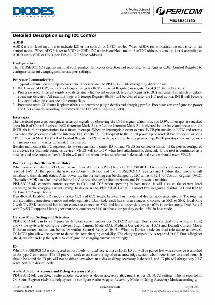 PI5USB30216D datasheet page 8