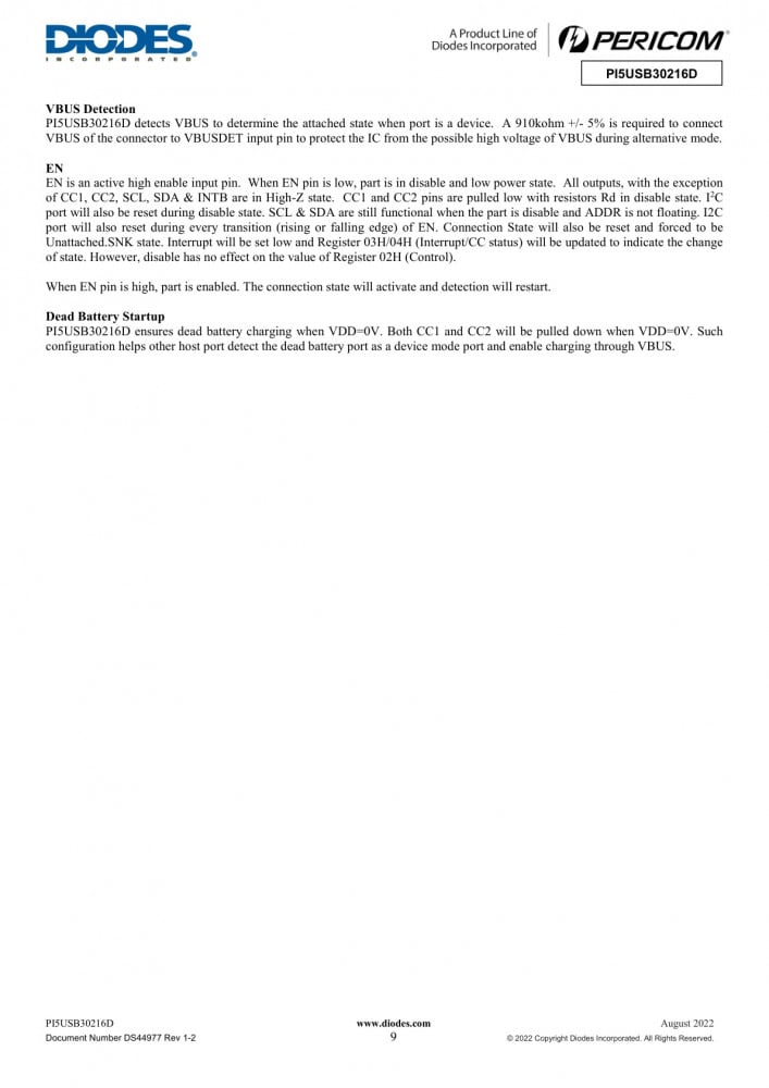 PI5USB30216D datasheet page 9