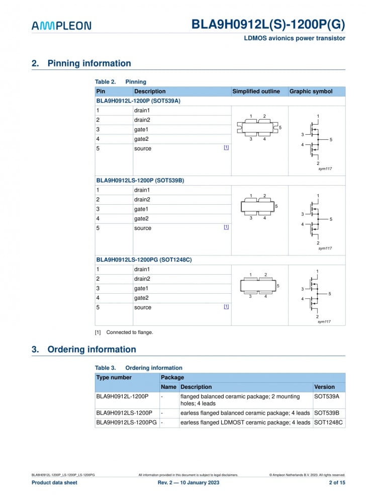 BLA9H0912LS-1200PGJ datasheet page 2