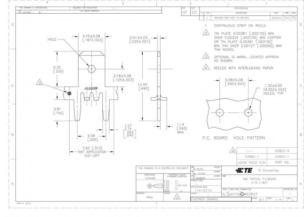 TE Connectivity 63823 drawing preview