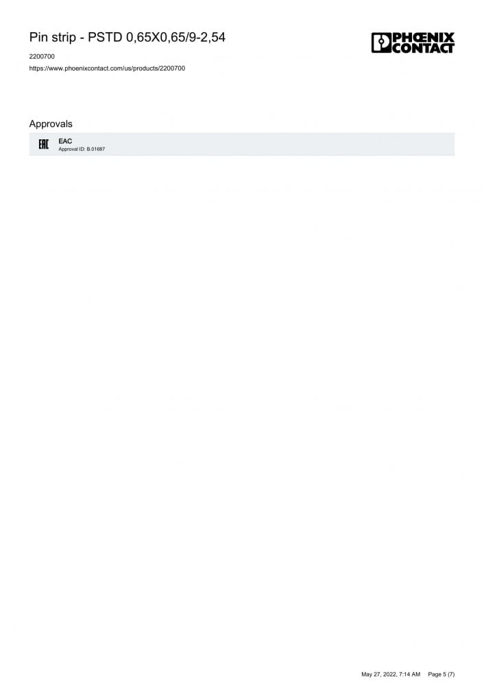 Phoenix Contact 2200700 technical document page 5