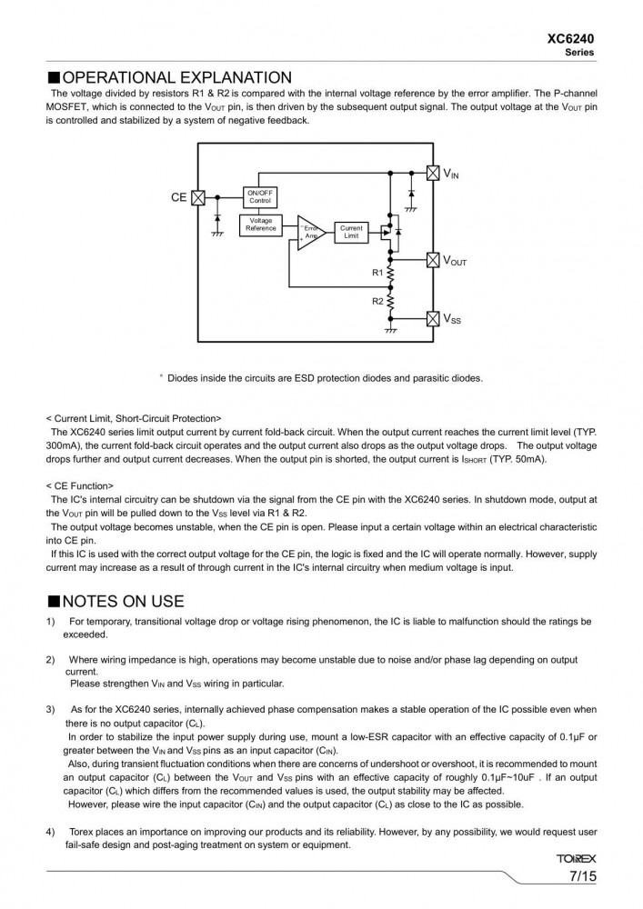 XC6240A263NR-G datasheet page 7