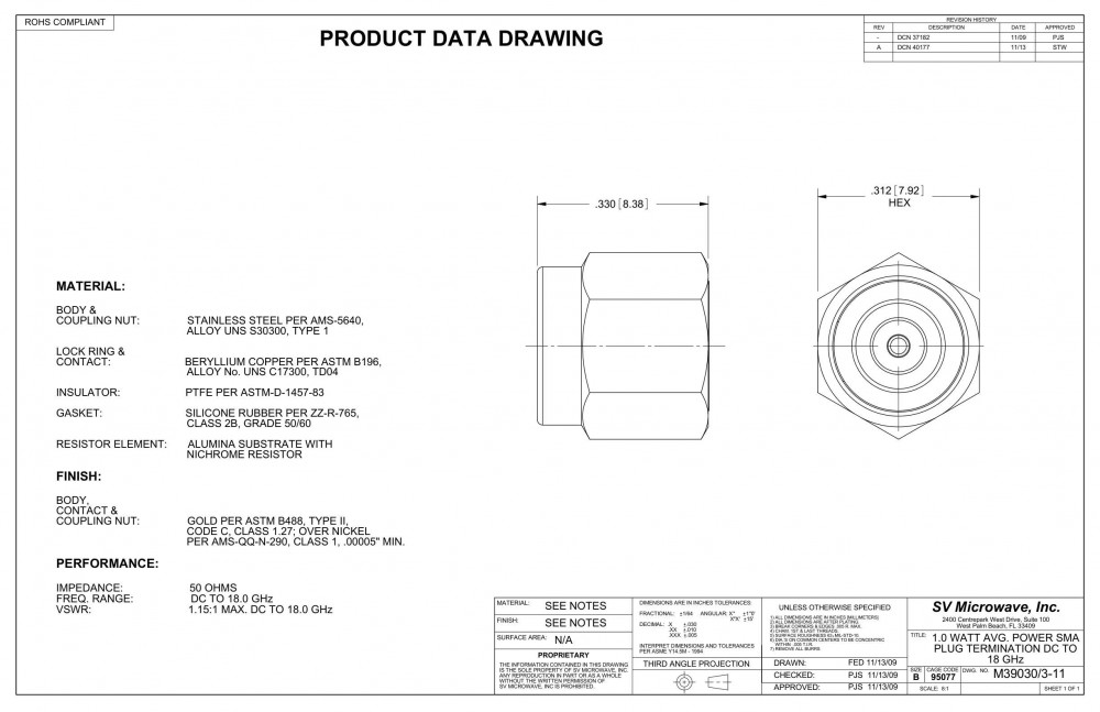 M39030/3-11S technical document preview
