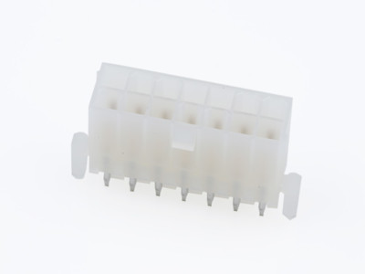 Mini-Fit Jr. Vertical Header, 4.20mm Pitch, Dual Row, 14 Circuits, with Snap-in Plastic Peg PCB Lock, Gold, Natural for sale