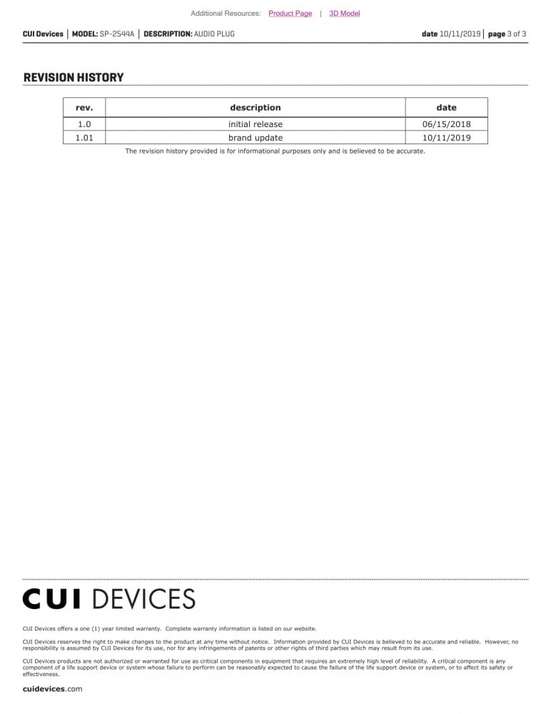 SP-2544A technical document page 3