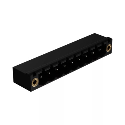 5.00mm Pitch Eurostyle Right-Angle PCB Header, with Threaded Retention Inserts, 9 Circuits for sale