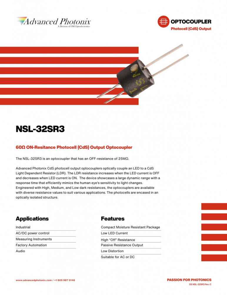 NSL-32SR3 datasheet page 1
