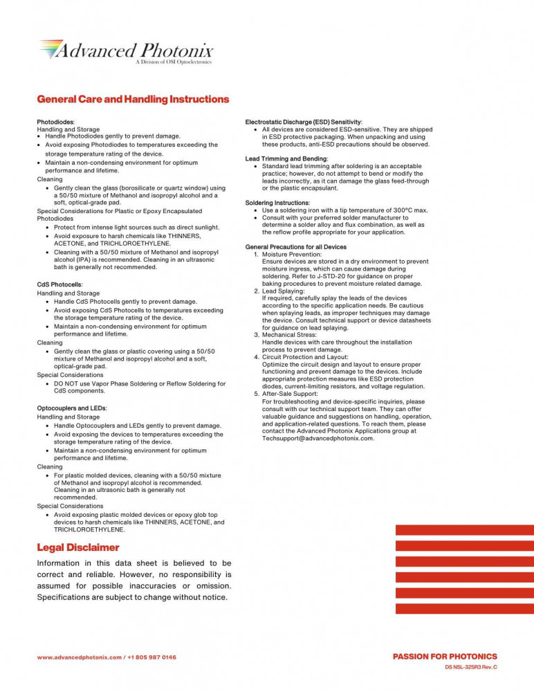NSL-32SR3 datasheet page 3