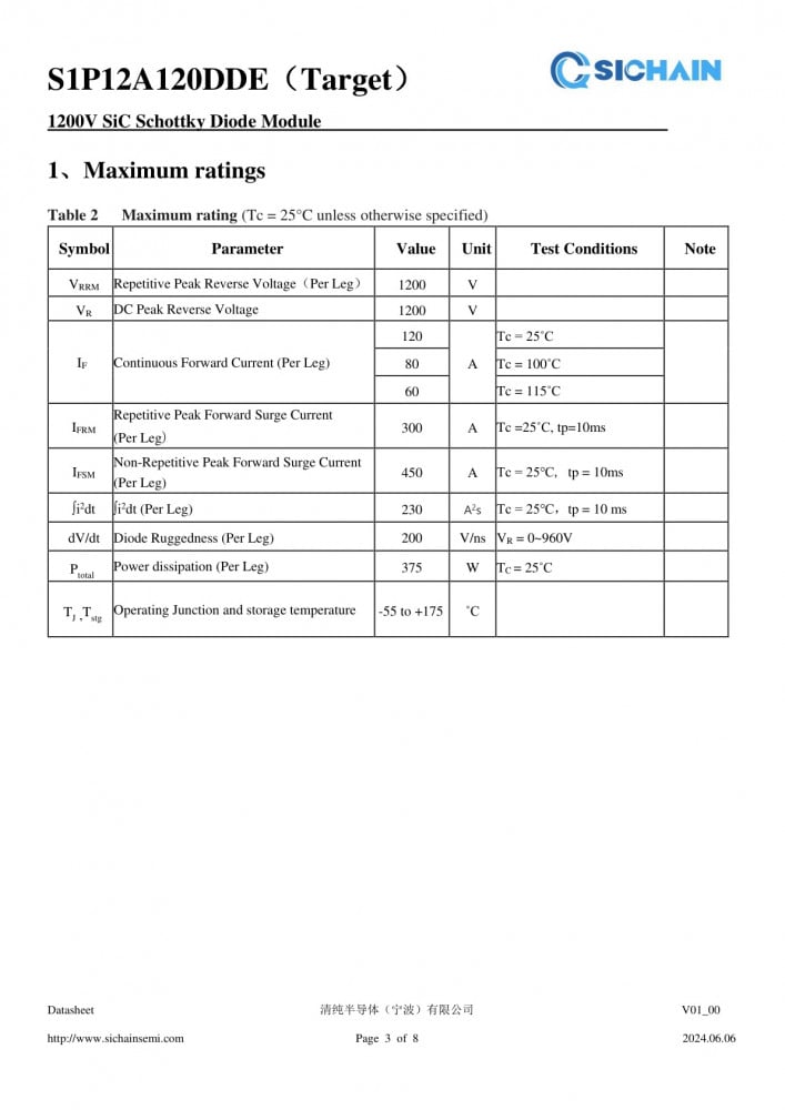 S1P12A120DDE datasheet page 3