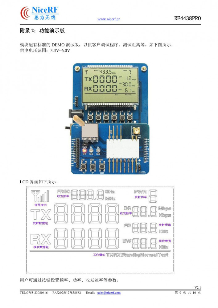 RF4438PRO datasheet page 9