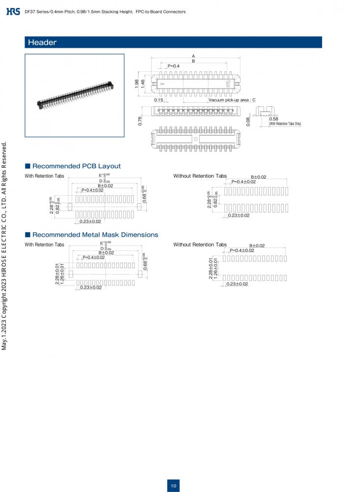 HRS DF37 datasheet page 10