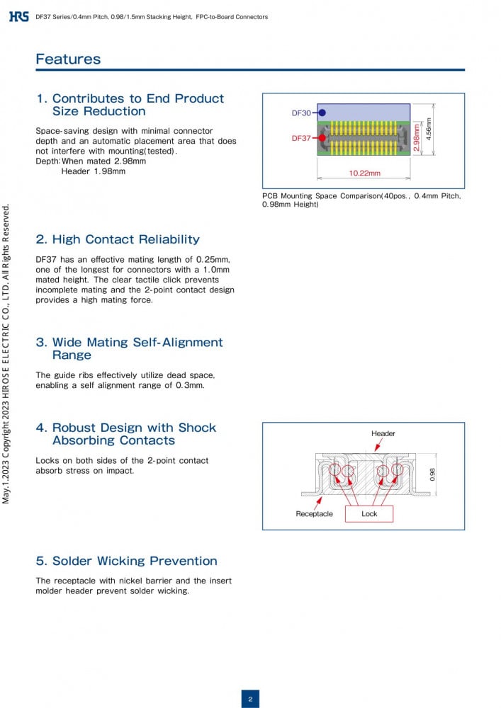 HRS DF37 datasheet page 2