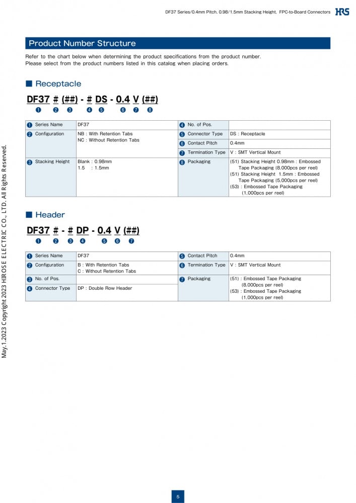 HRS DF37 datasheet page 5