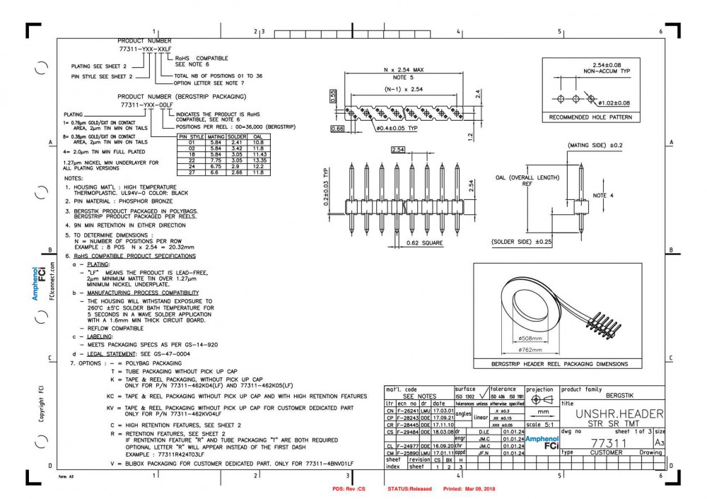 Amphenol 77311 drawing page 1