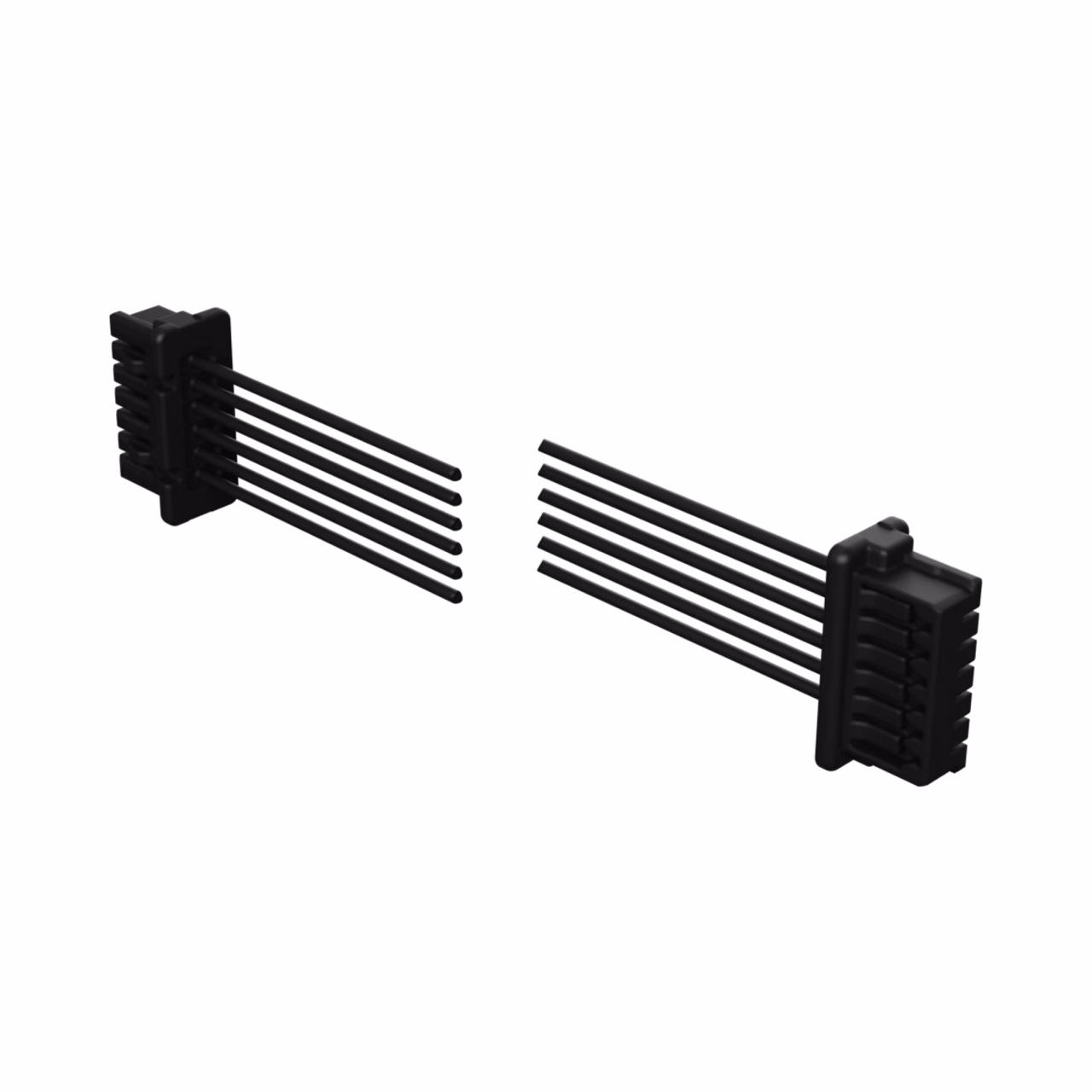 OneBlade-to-OneBlade Off-the-Shelf (OTS) Cable Assembly, 1.00mm Pitch, Single Row, 150.00mm Length, Tin (Sn) Plating, 6 Circuits, Black for sale