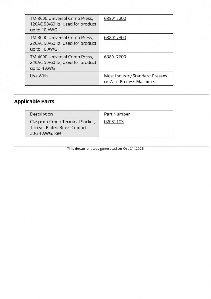 Tooling document preview, page 3