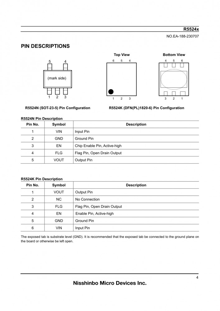 R5524 datasheet page 4