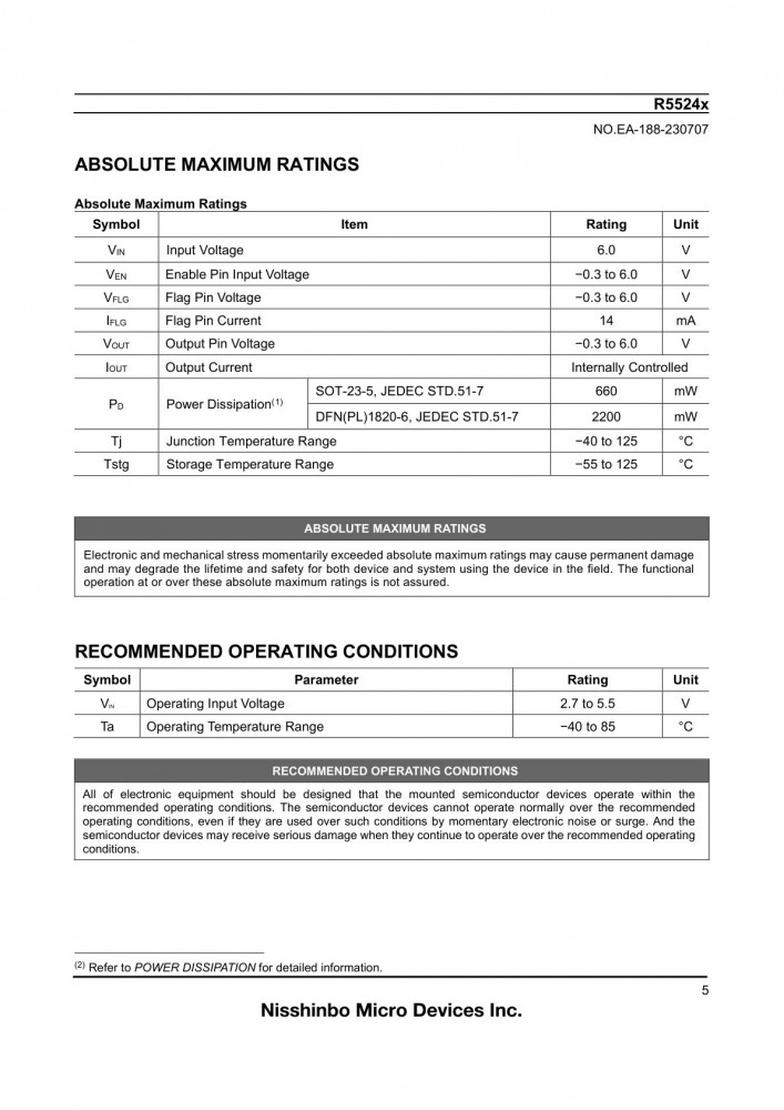 R5524 datasheet page 5