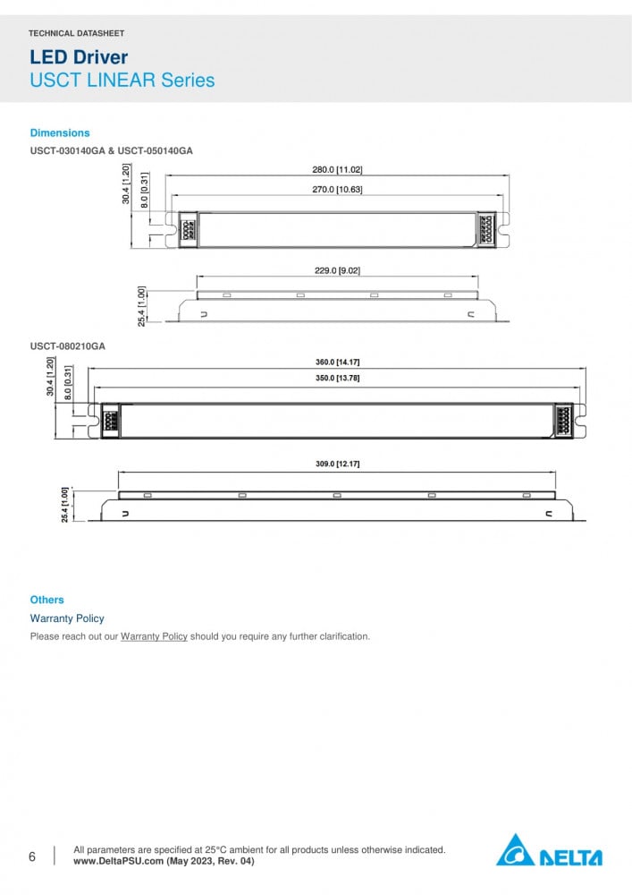 DELTA USCT-080210GA datasheet page 6