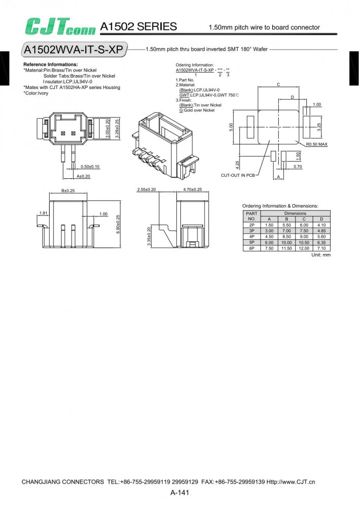 CJT A1502H-10P datasheet page 7