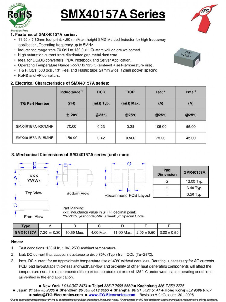 SMX40157A datasheet page 1