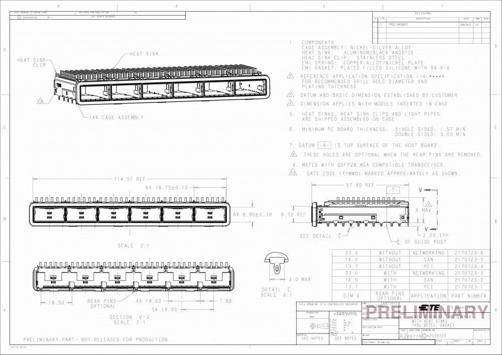 TE Connectivity 2170723-5 drawing page 1