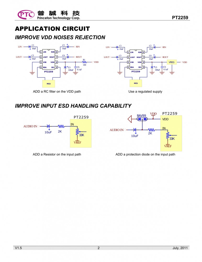 PT2259-S technical document page 2