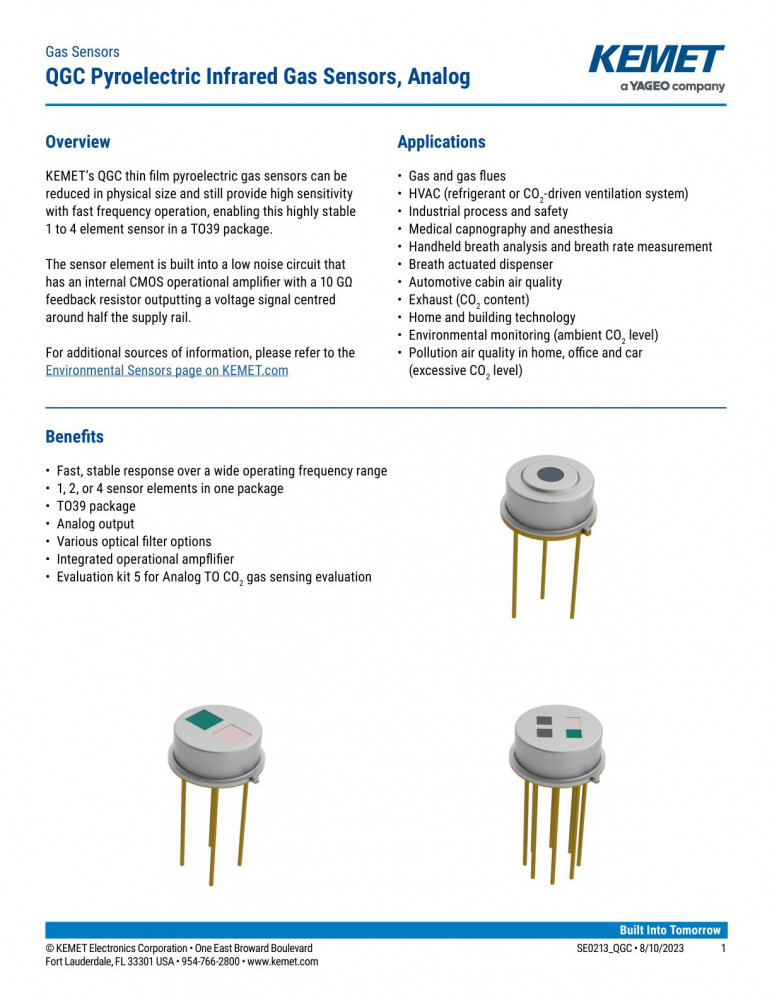 KEMET QGC technical document page 1
