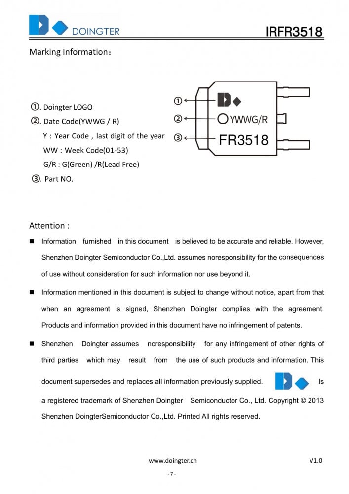 IRFR3518 datasheet page 7