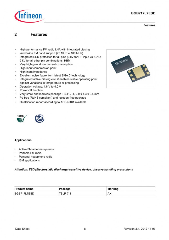 BGB717L7ESD datasheet page 8