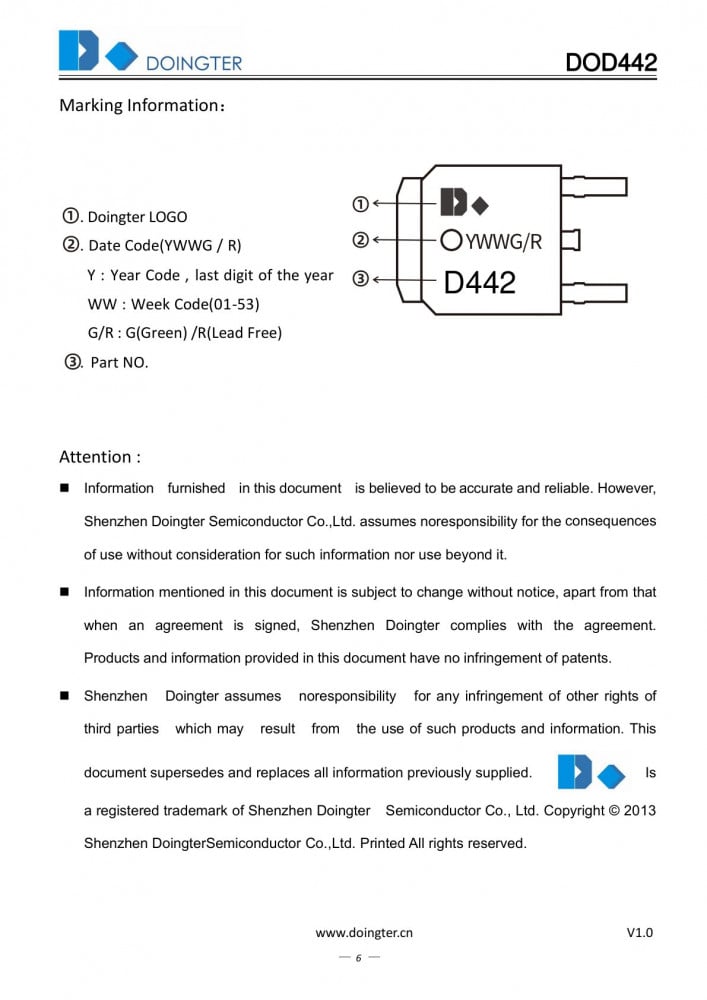 DOD442 datasheet page 6