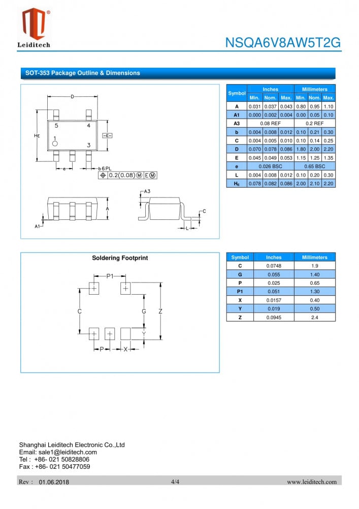 NSQA6V8AW5T2G datasheet page 4