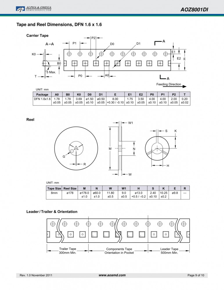 AOZ8001DI datasheet page 9