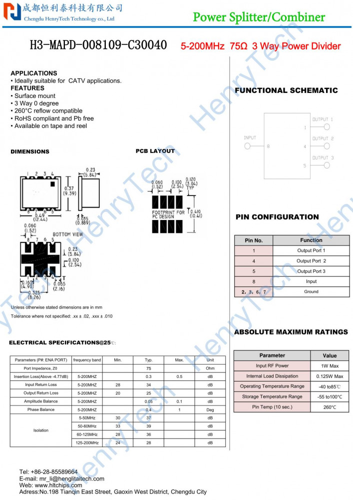 H3-MAPD-008109-C30040 technical document page 1