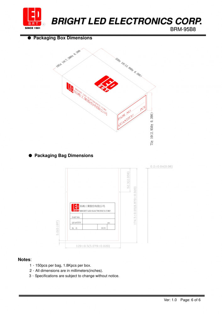 BRM-95B8 datasheet page 6