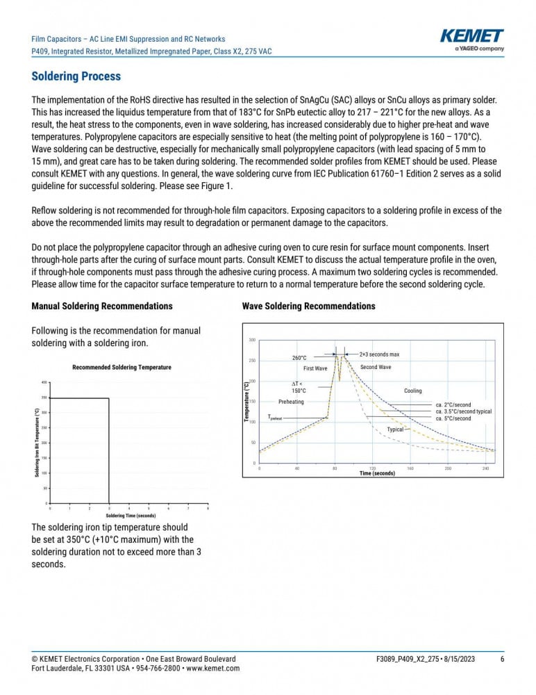 KEMET P409 datasheet page 6