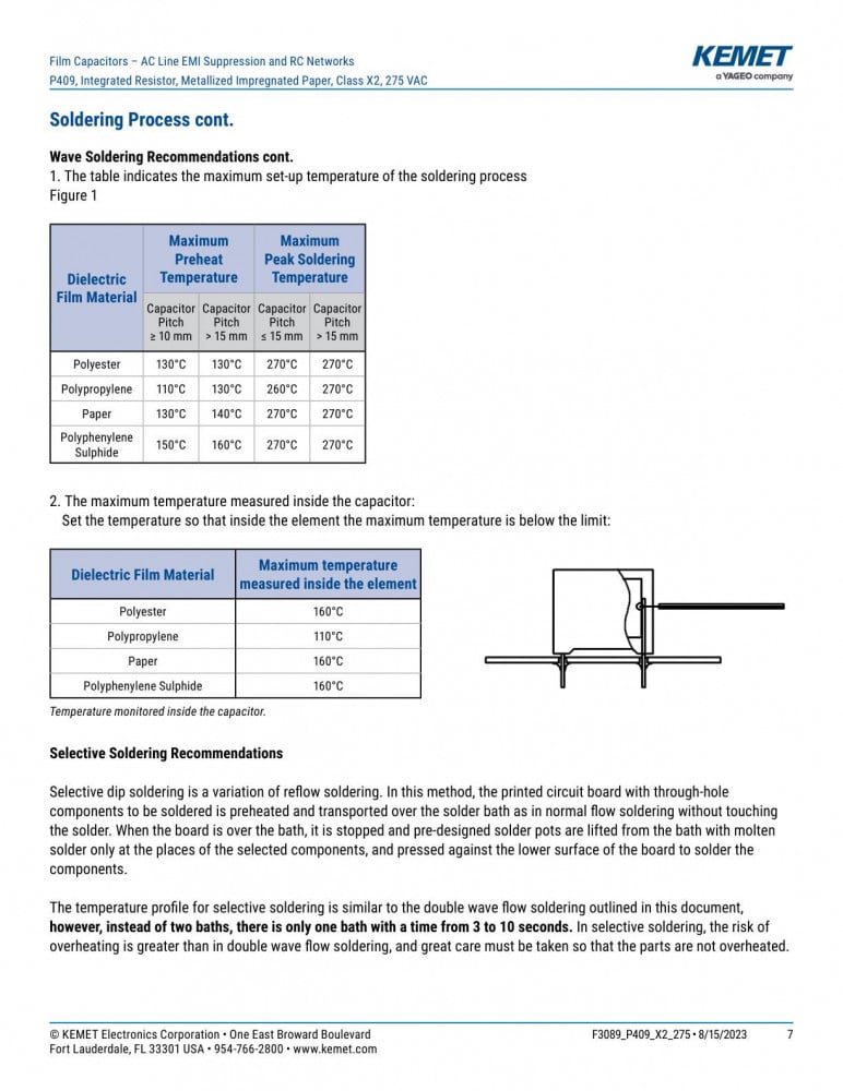 KEMET P409 datasheet page 7