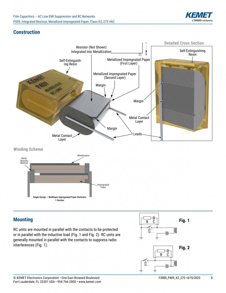 KEMET P409 datasheet page 8