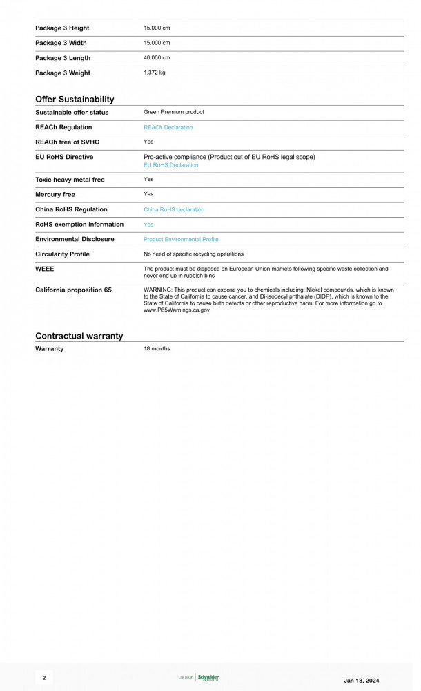 RZM031FPD technical document page 2