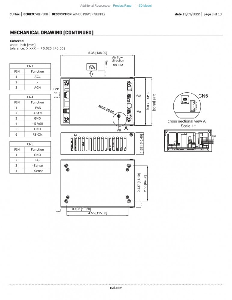 VOF-300 datasheet page 6