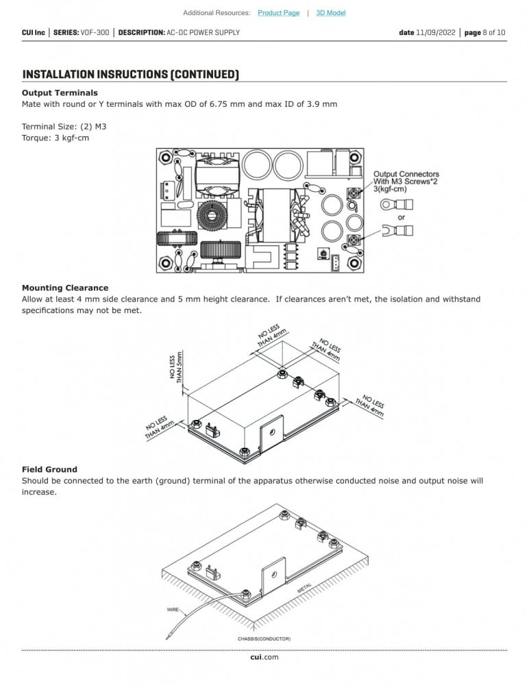VOF-300 datasheet page 8