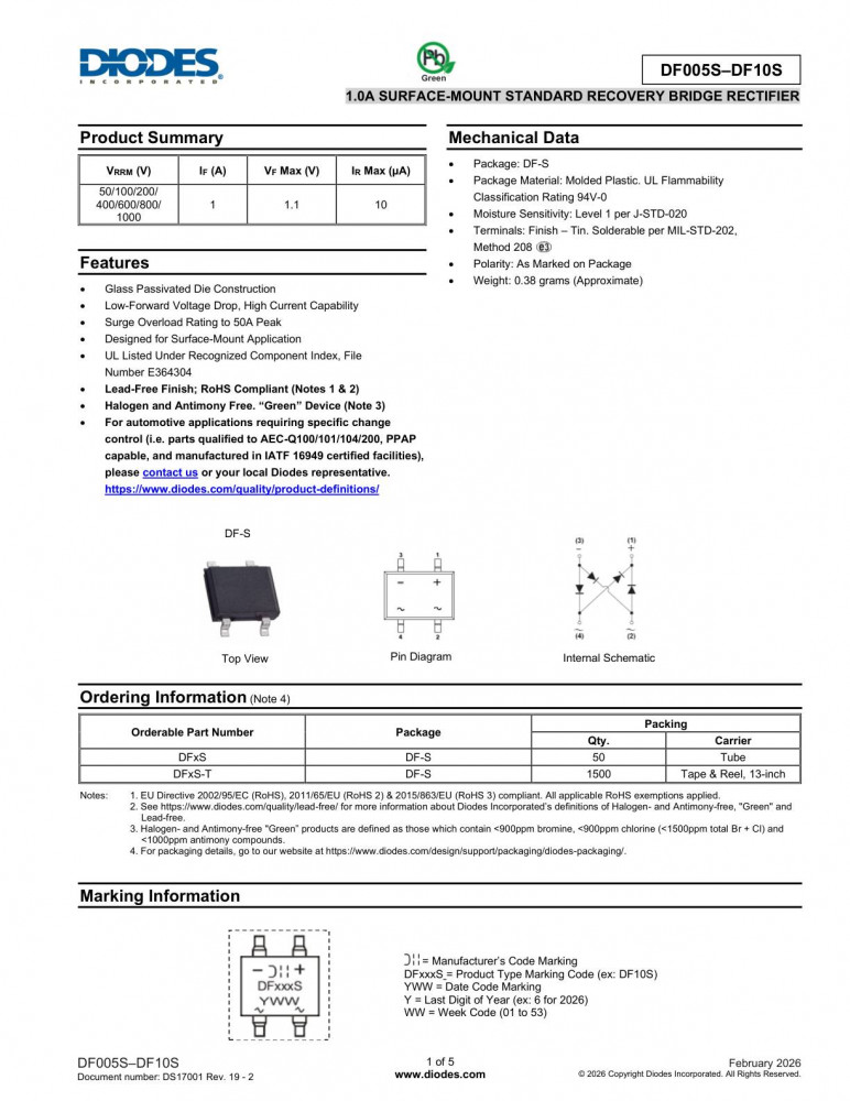 DF04S technical document page 1
