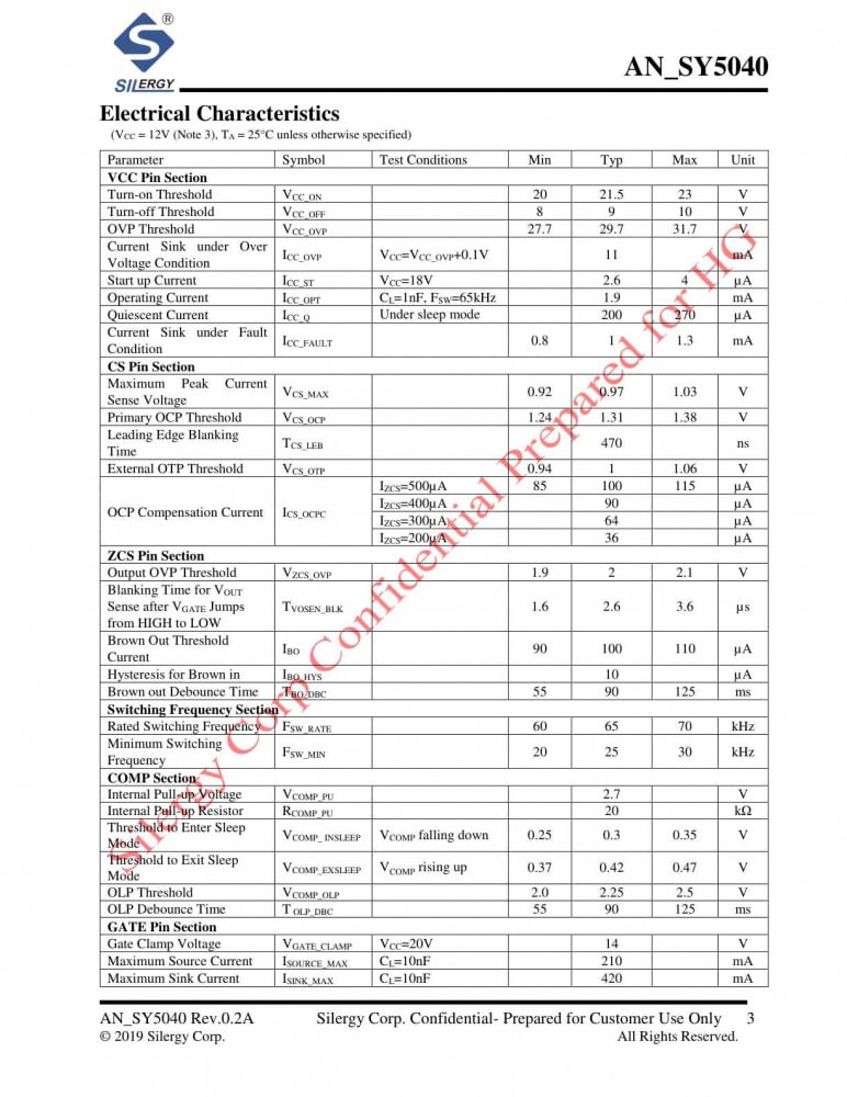 SY5040ABC datasheet page 3