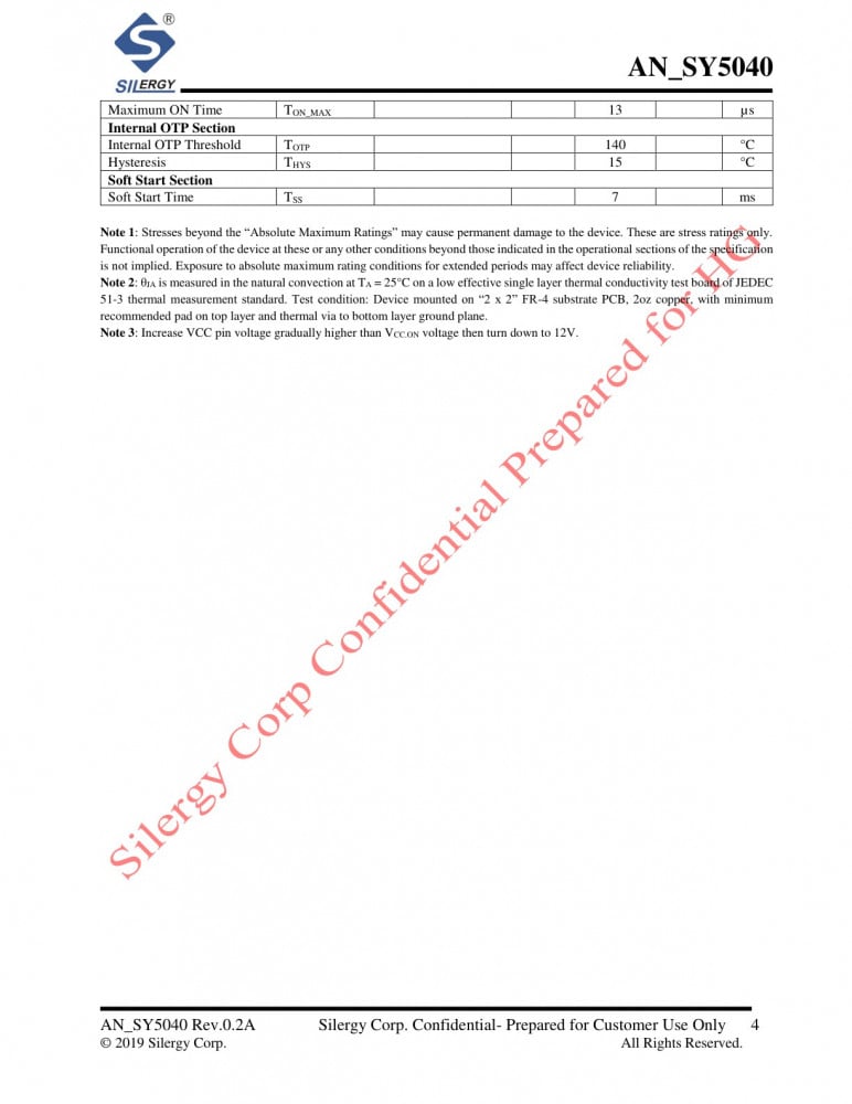SY5040ABC datasheet page 4